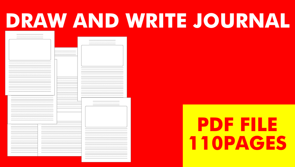 KDP Interior: Primary Composition Half Page Lined and Space for Draw ...