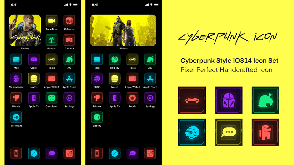90 Cyberpunk Icons for iOS