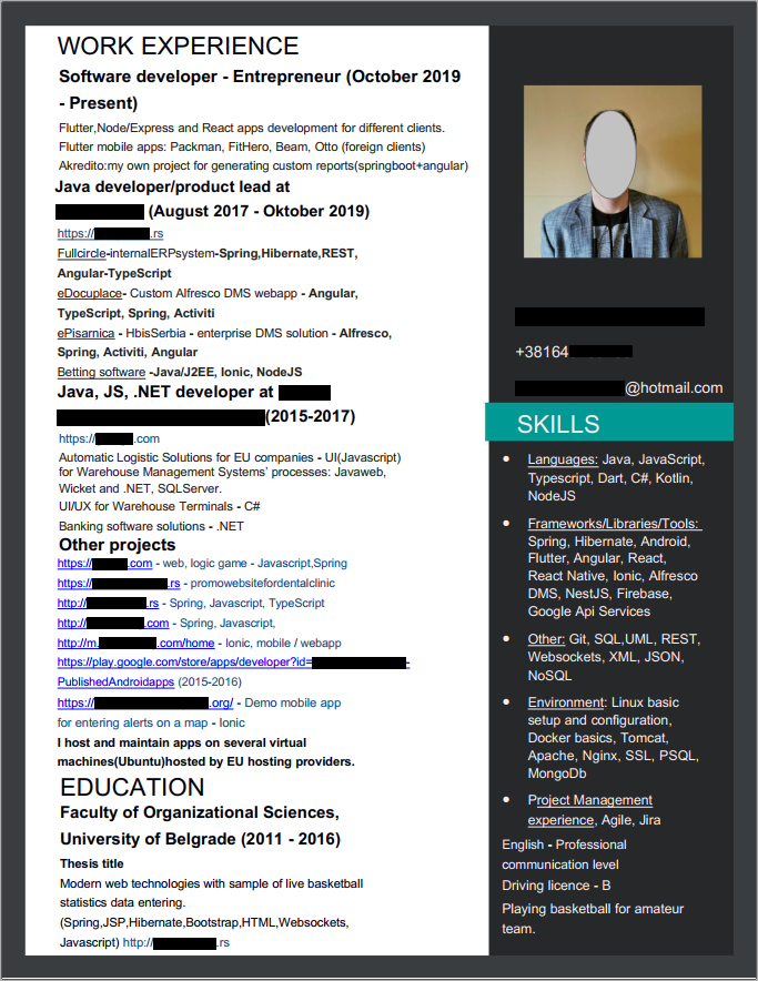 Resume + Cover Letter Templates