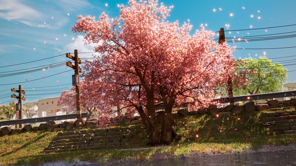 Under the Sakura Tree Complete Blender Scene