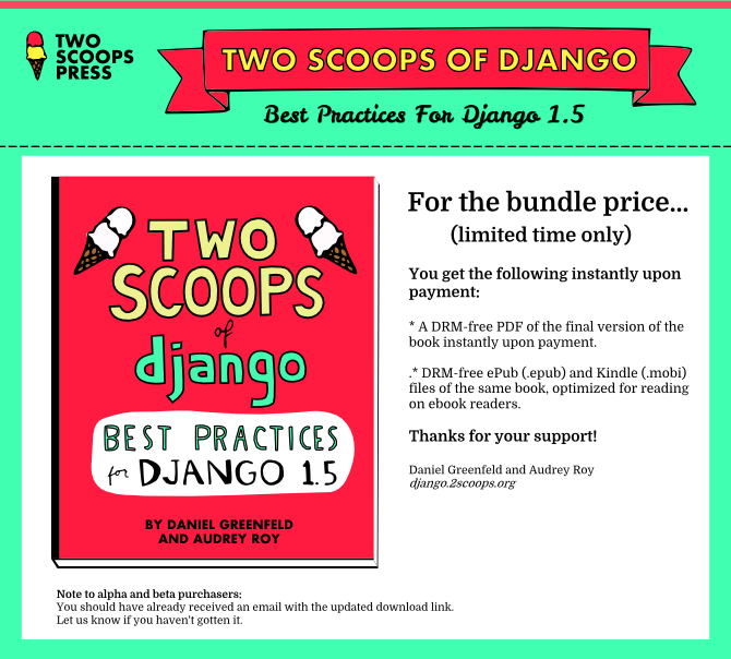 Two Scoops of Django: Best Practices for Django 1.5