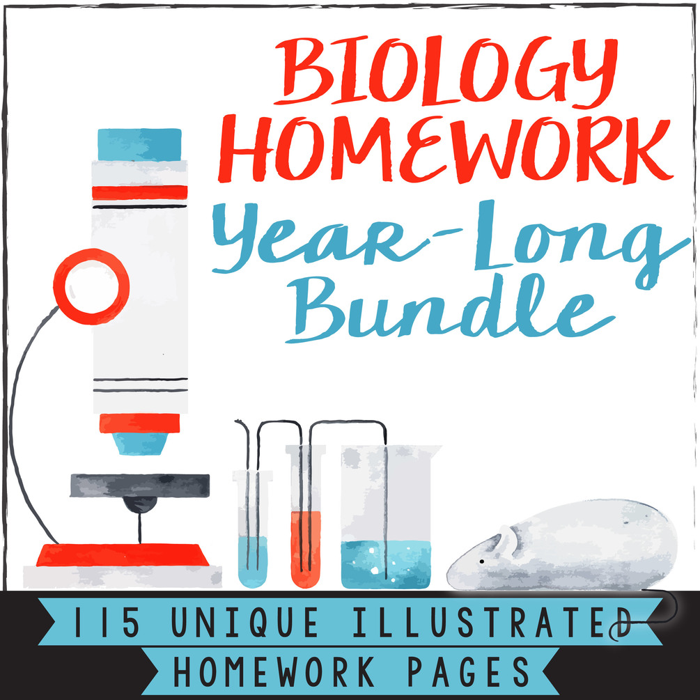 Biology Homework Worksheets for the Whole Year