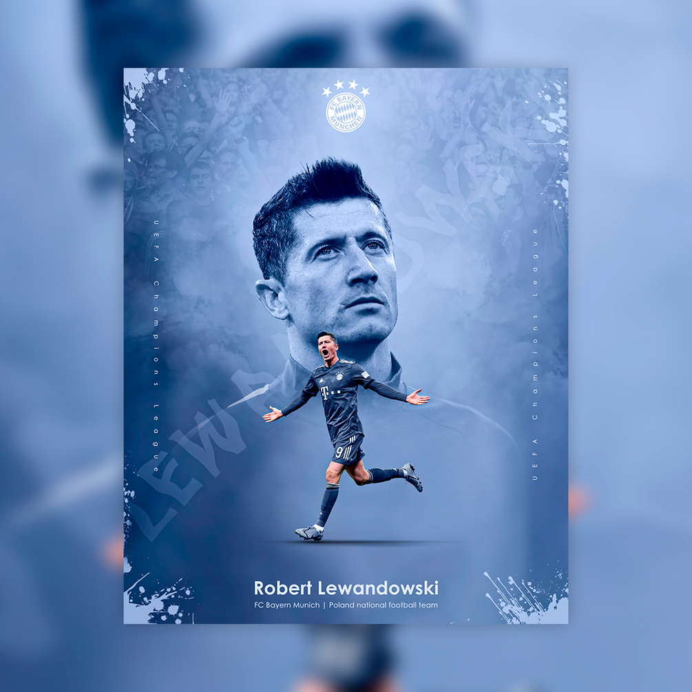 Lewandowski - Football Poster Design V.2