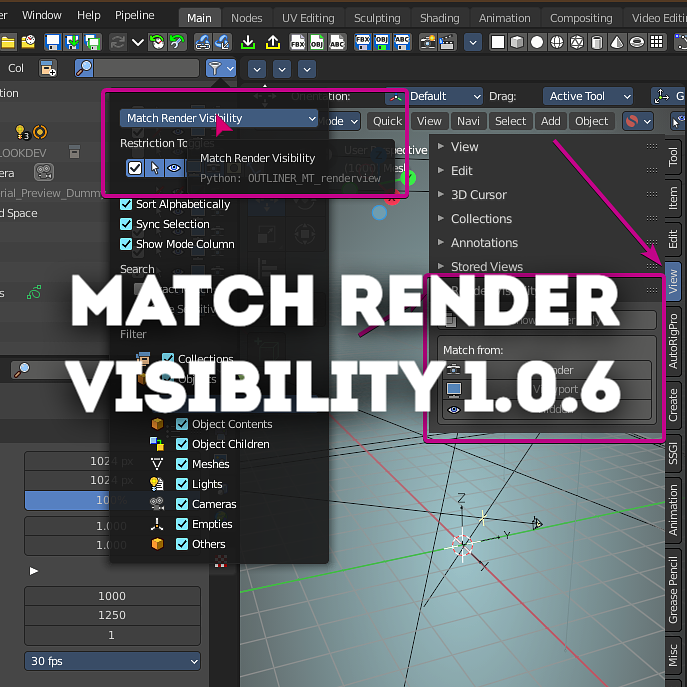 [Addon] Match Render Visibility (free)