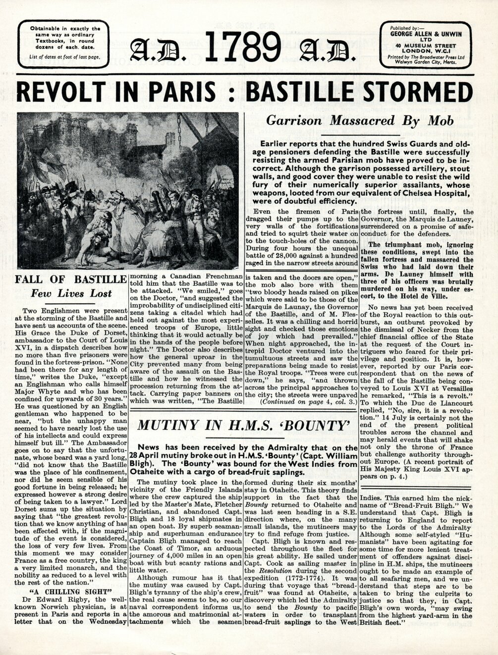 1789 Newspaper - Digital Download