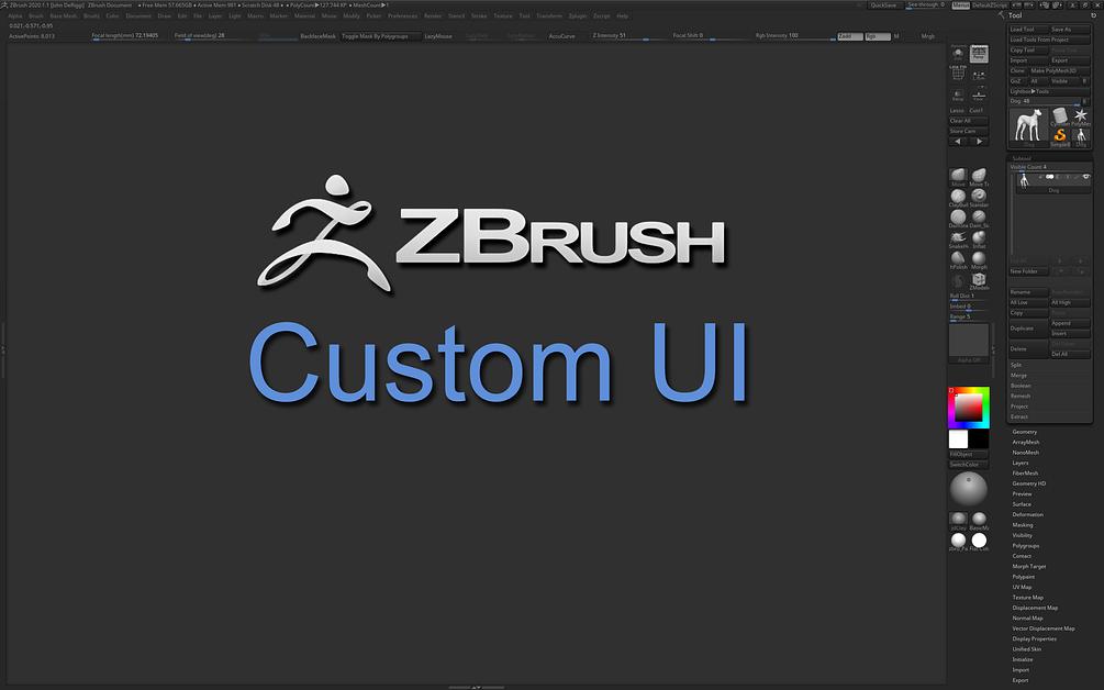 Zbrush Custom UI