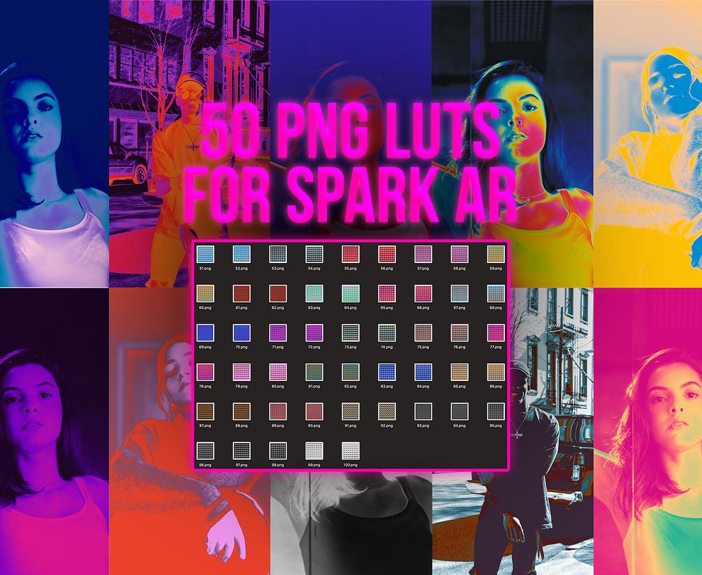 50 PNG Gradient LUTs for Spark AR (Instagram & Facebook) - #2