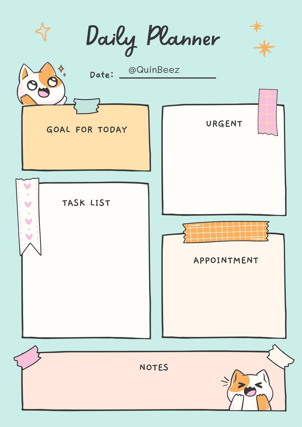 Free Cute Daily Planner
