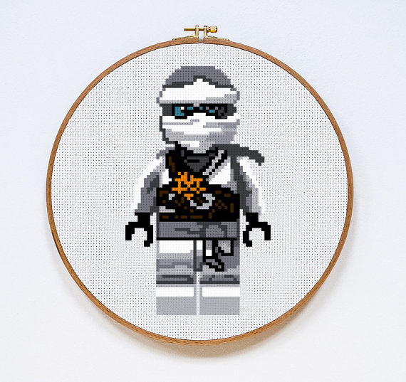 Lego Ninjago Zane Cross Stitch Pattern