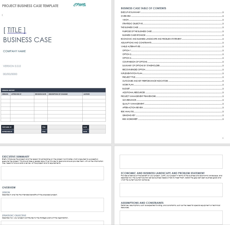 Business Case Templet