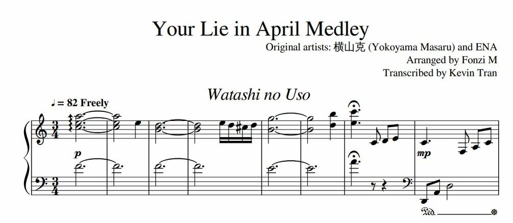 Your Lie in April OST 2019 Medley: "Watashi no Uso", "Otouto Mitai wa ...