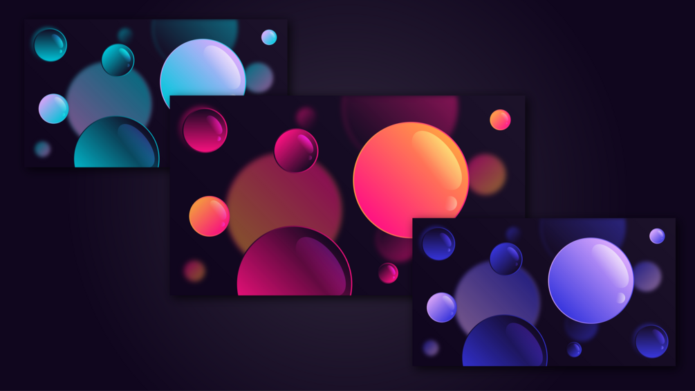 Bubbles vector background - 3 colour options (+ vector files)