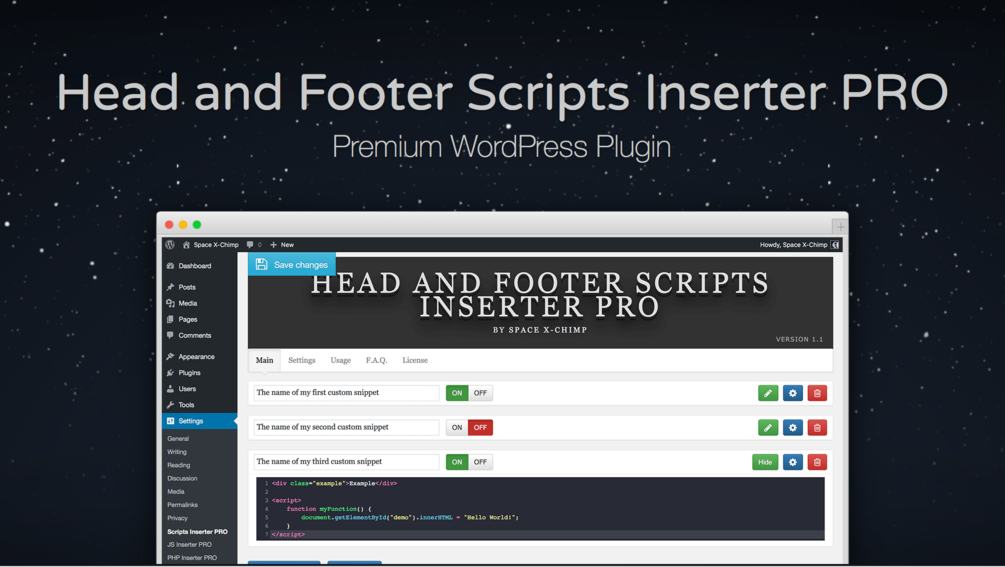 Head and Footer Scripts Inserter PRO