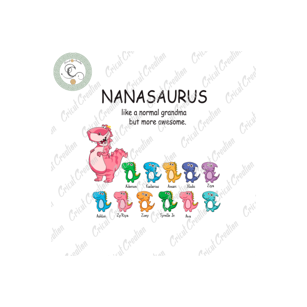 Nanasaurus DIY crafts, Dinosaur png files