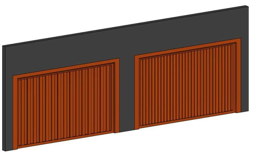 Revit Família - Portões basculantes de chapa curva e dobrada