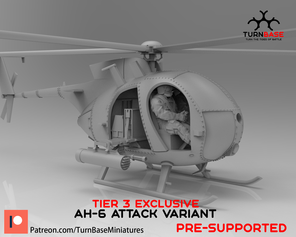 TurnBase Miniatures: Wargames- AH-6 set