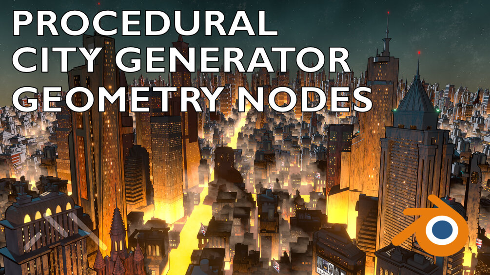 M - Procedural city generator - geometry nodes