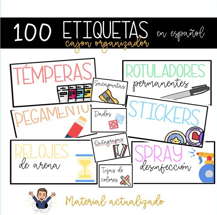 Etiquetas Cajón Organizador