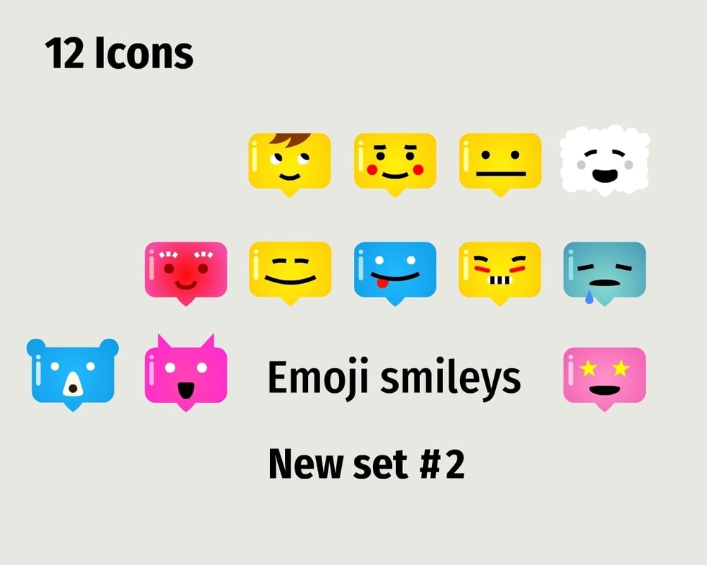 Emoji Icons iOS 14. New Set #2