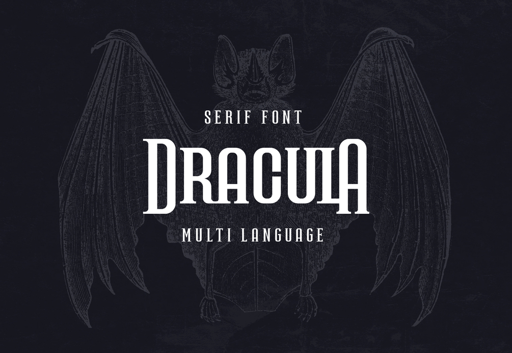 'DRACULA' Multi Language Serif Font