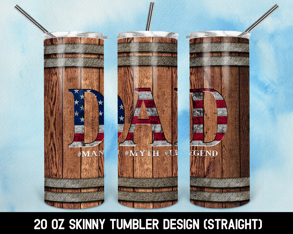 DAD Tumbler 20 Skinny Tumbler Design (Straight)