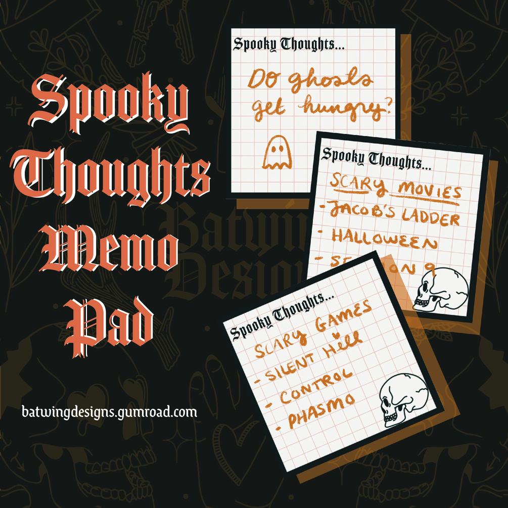 Spooky Thoughts Printable Memo Pad