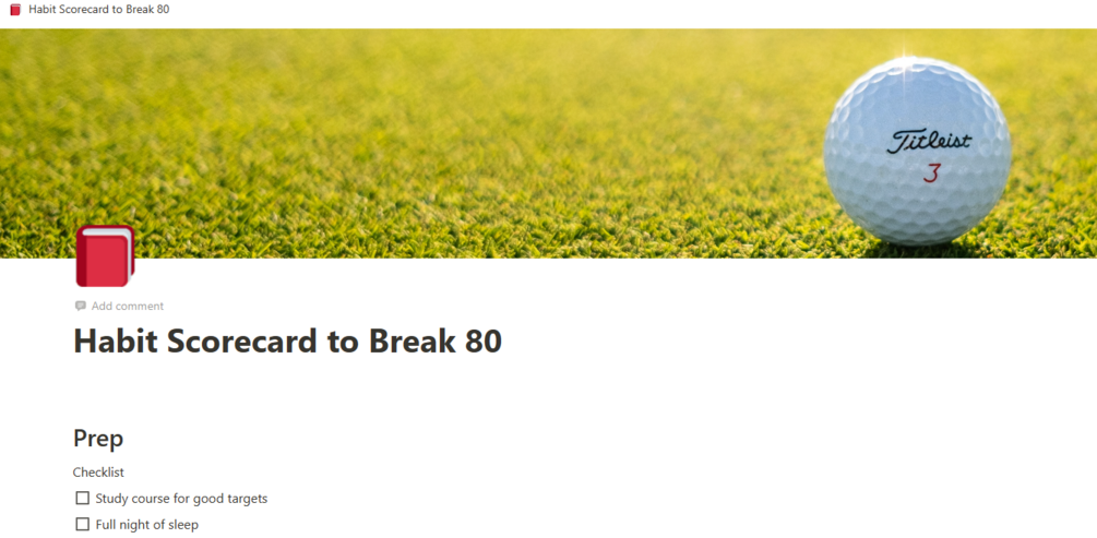 Mental Performance Habit Scorecard