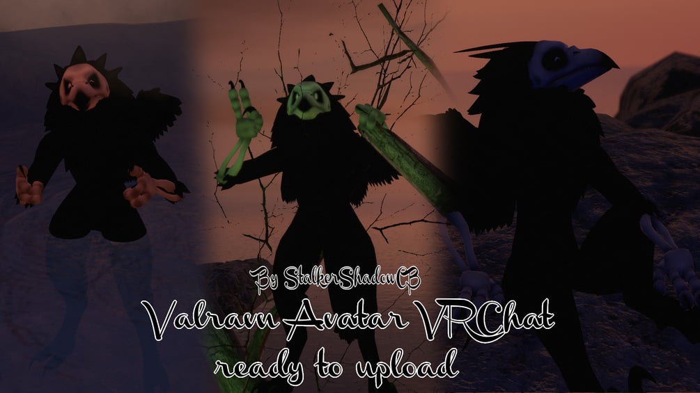 VRChat Valravn Avatar from The Serpent Rogue