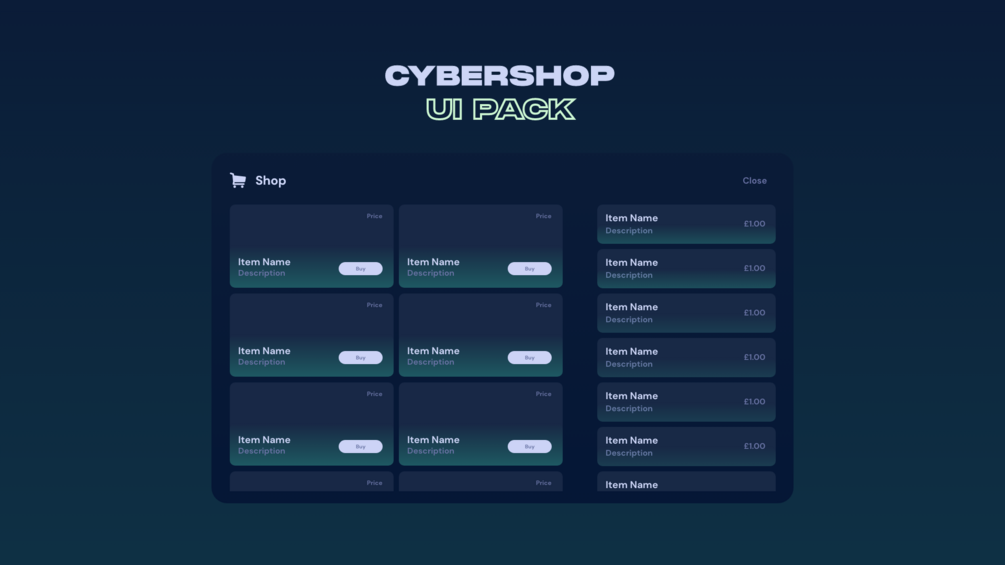 Cybershop UI Pack