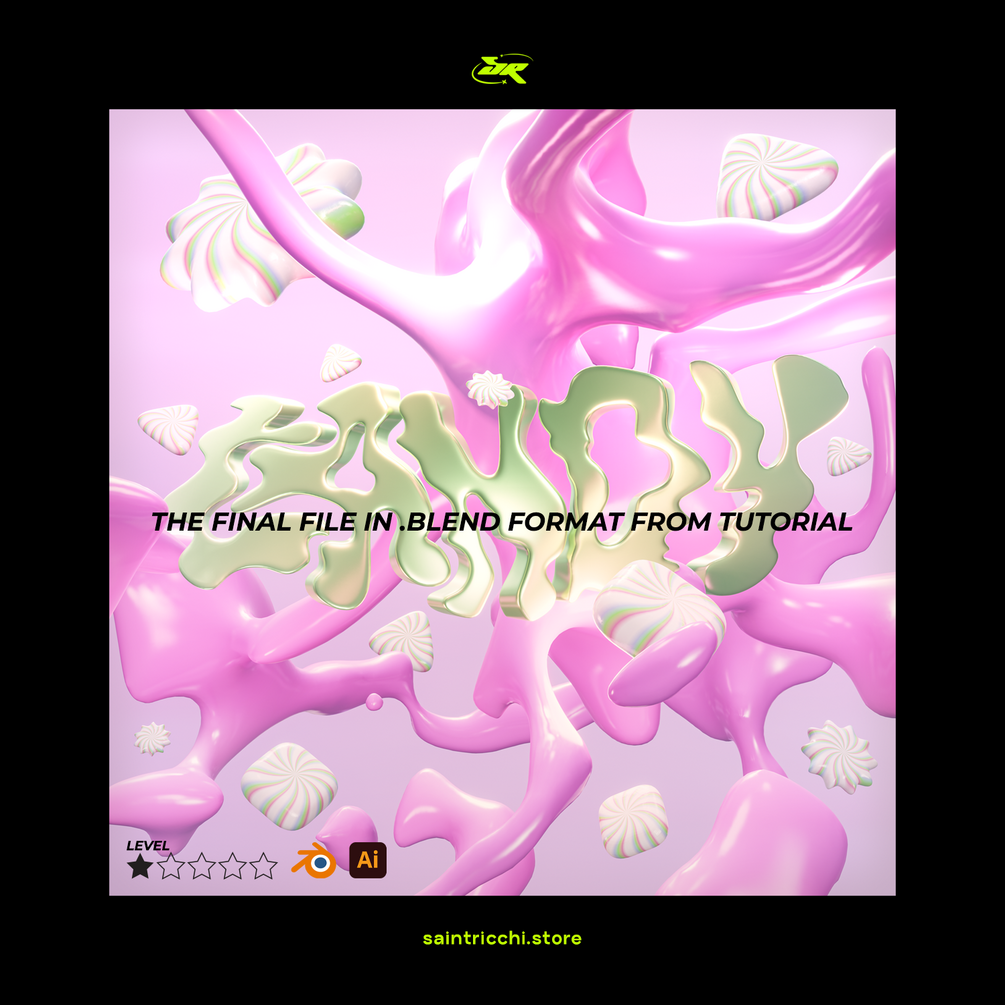 CHROME POSTER IN BLENDER