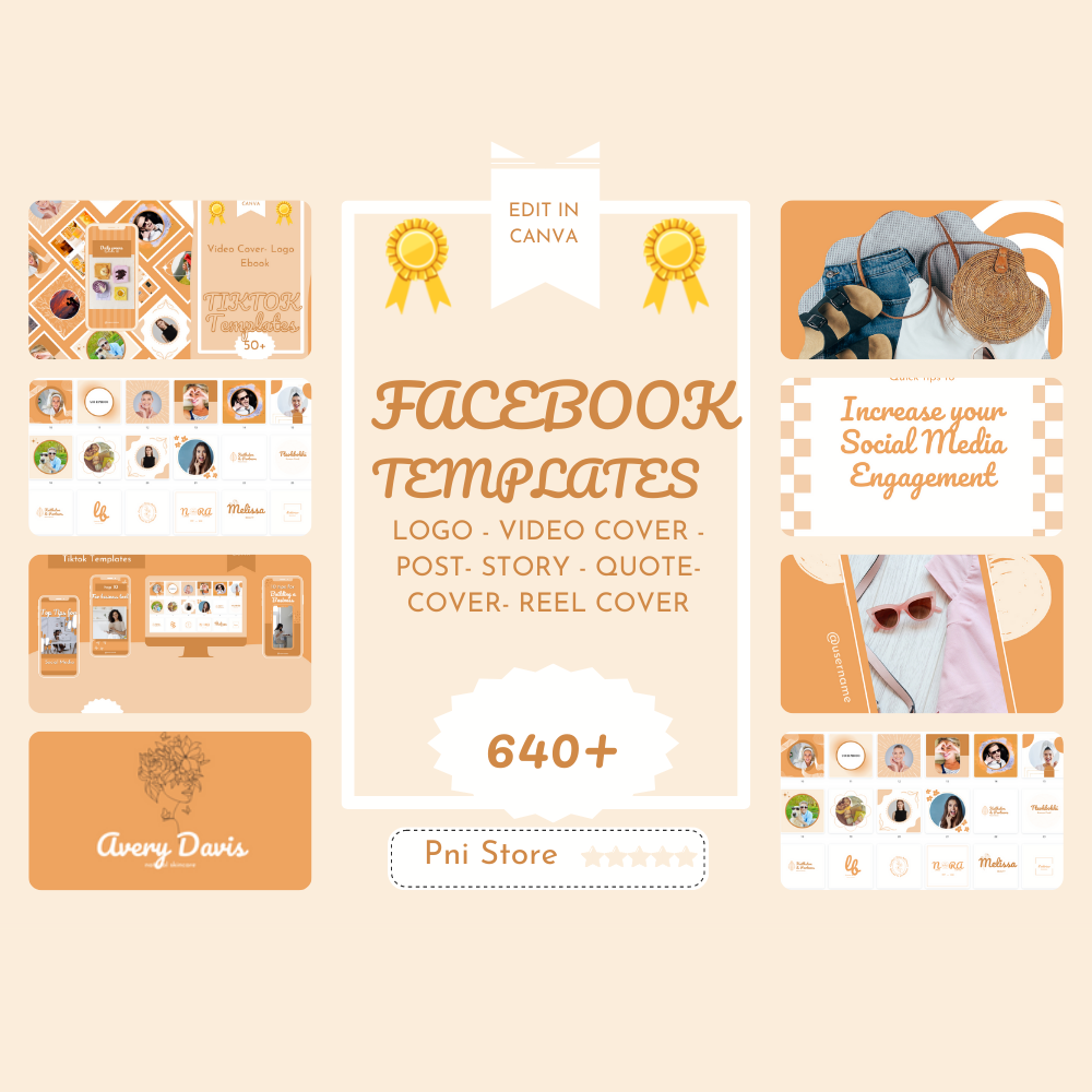 640++ Facebook Templates Orange White | Facebook Branding | Social ...