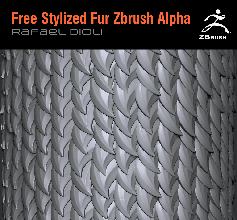 Stylized Fur Texture Zbrush Alpha