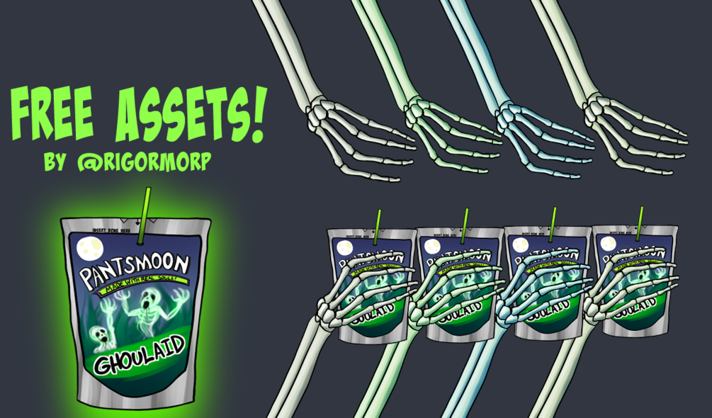 Skeleton Hand + Drink