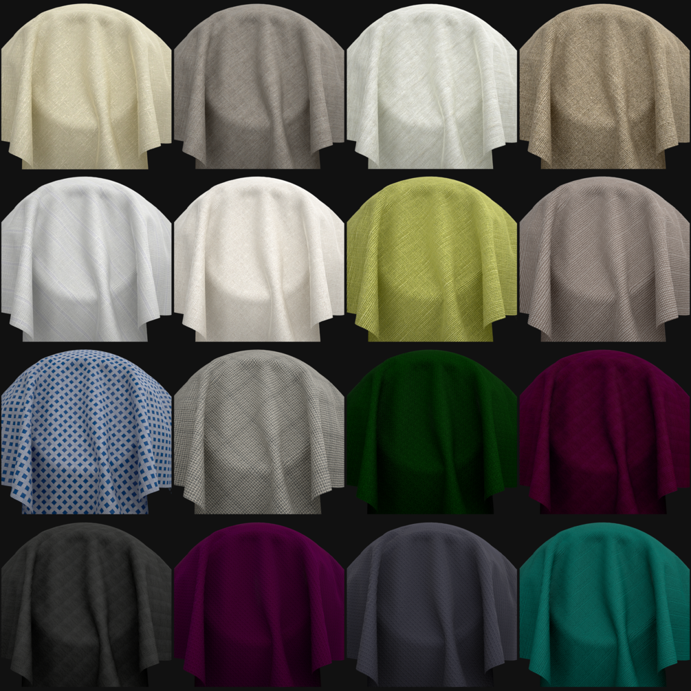 Fabric PBR Textures | 100 Fabric Textures in one!