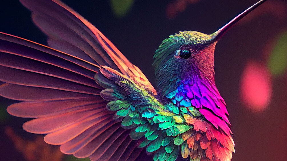 Rainbow hummingbird