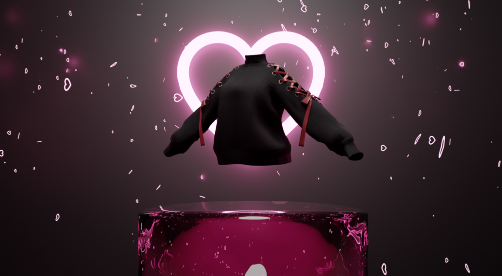 Lace Up sleeve Shirt (VRCHAT)