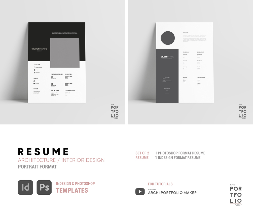 Portrait Resume Templates