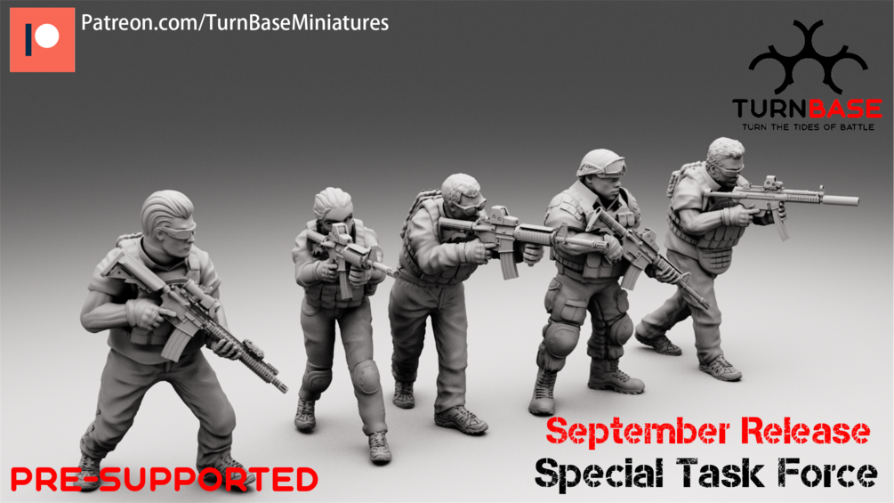 TurnBase Miniatures: Wargames- Special Task Force (september Release)