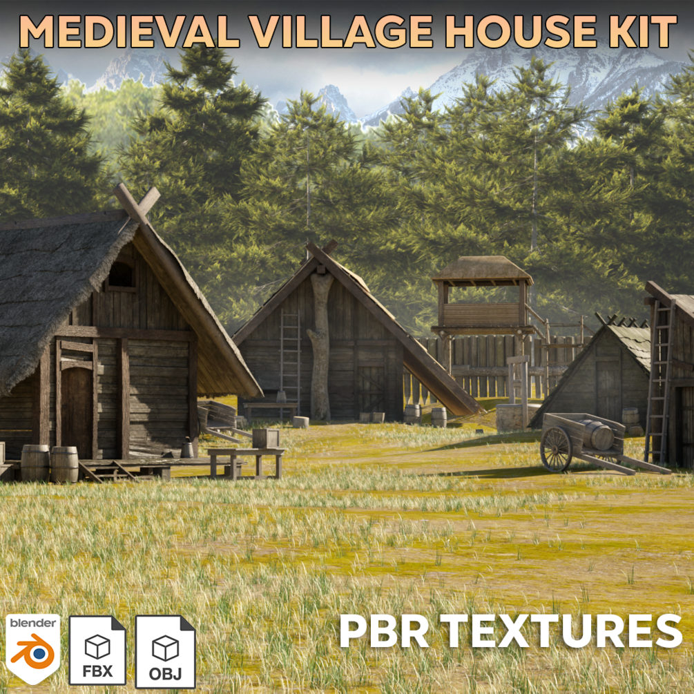 Medieval Village House Kit