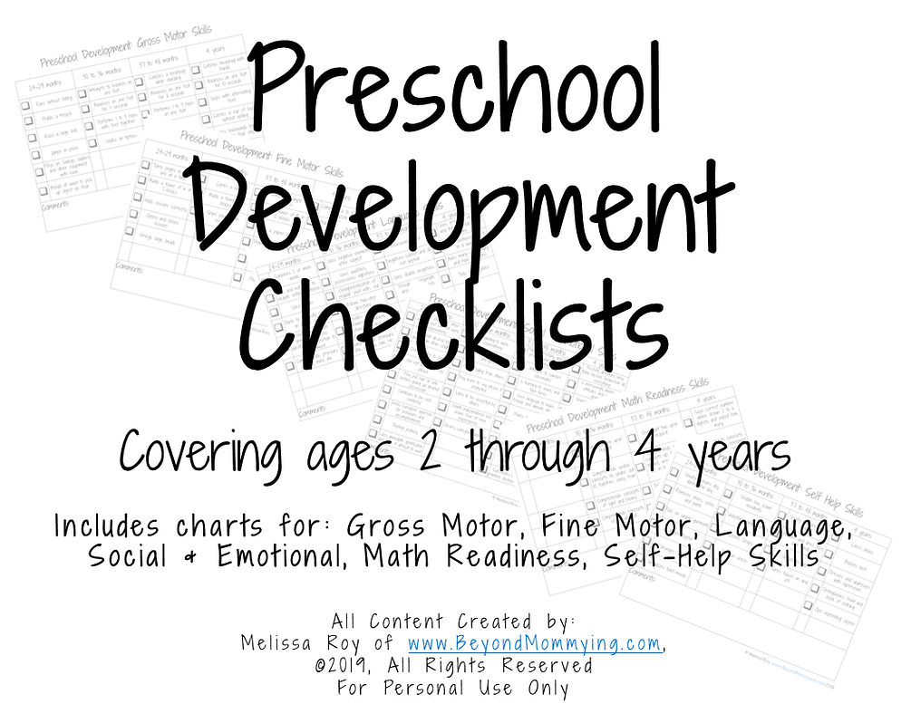 Preschool Development Checklists