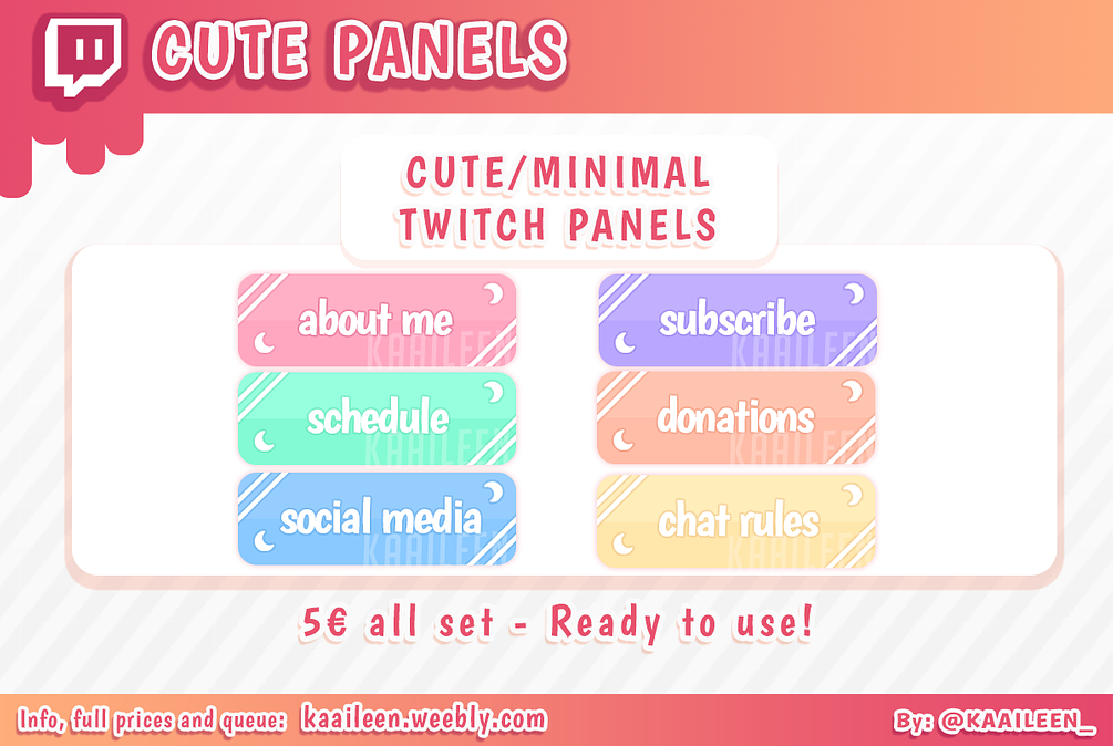 Cute Minimal - Twitch Panels!