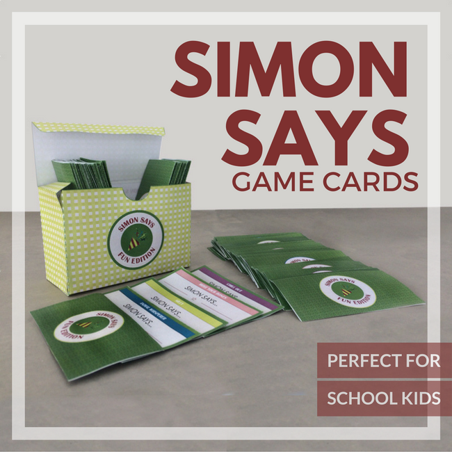 100 Simon Says Game Cards with the box