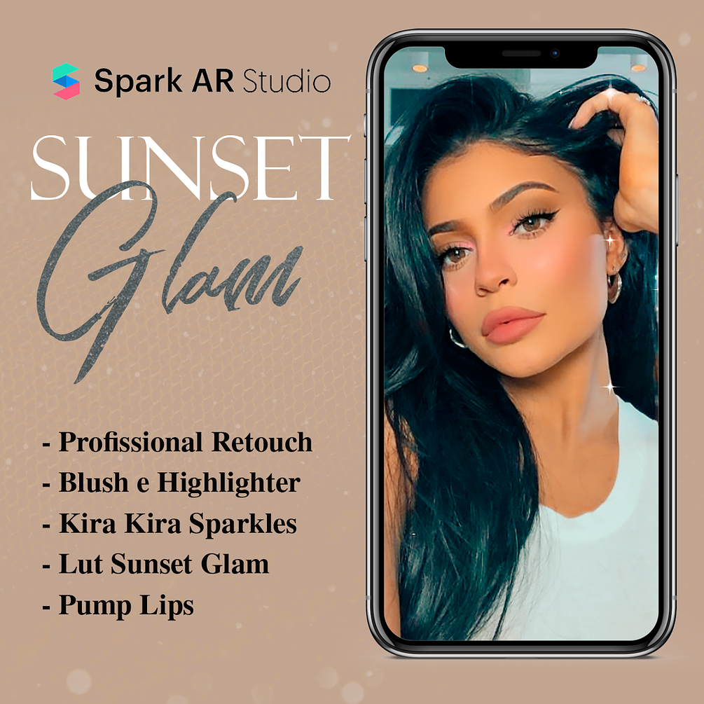Spark AR Filter | Sunset Glam | Filter for Instagram