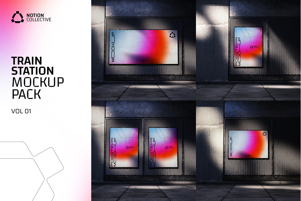 Train Station Mockups vol. 01