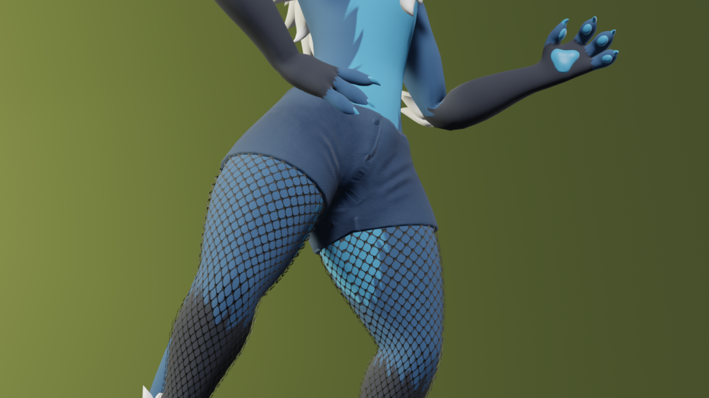 Hotpants and fishnets for Nardoragon (VRChat)