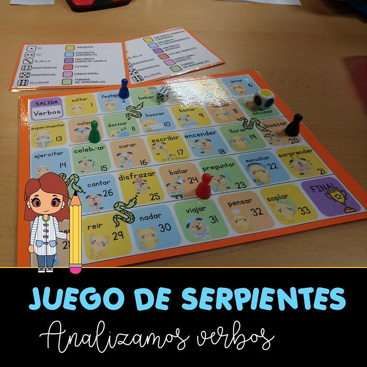 Juego de serpientes: verbos