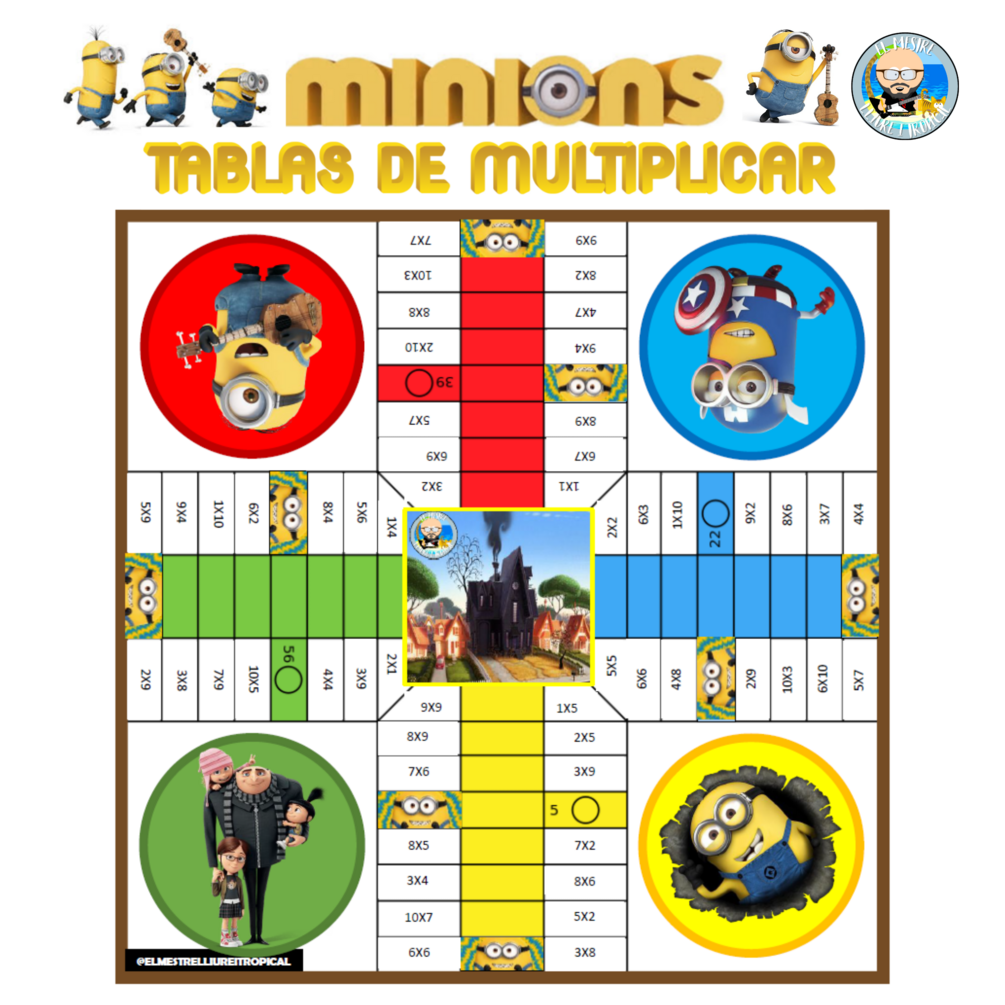 Parchís - Tablas de multiplicar (Minions)