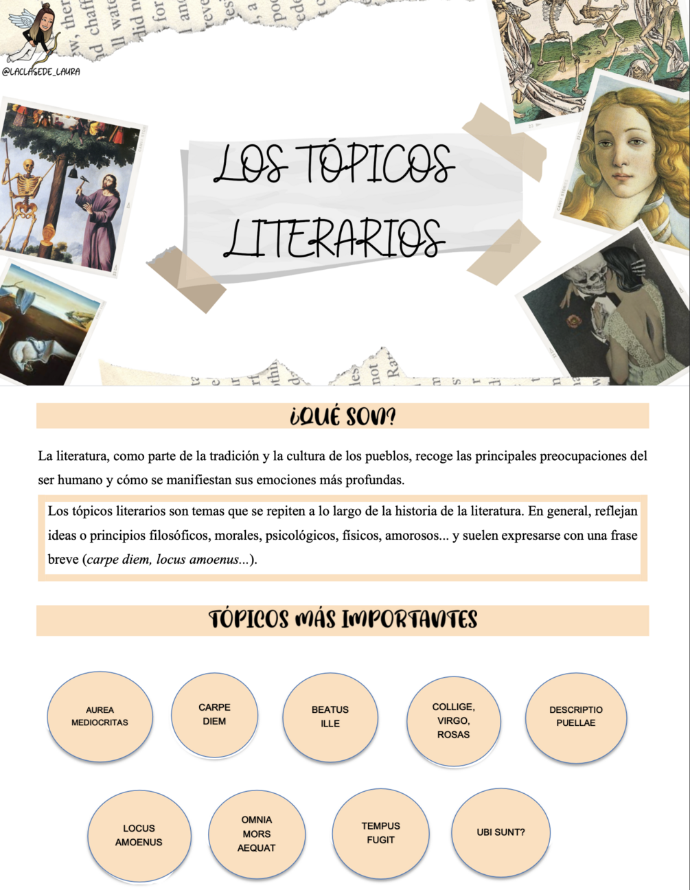Literatura: TÓPICOS LITERARIOS