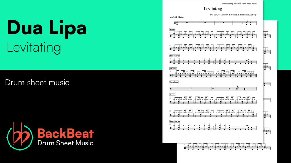 Dua Lipa - Levitating (Drum Sheet Music)