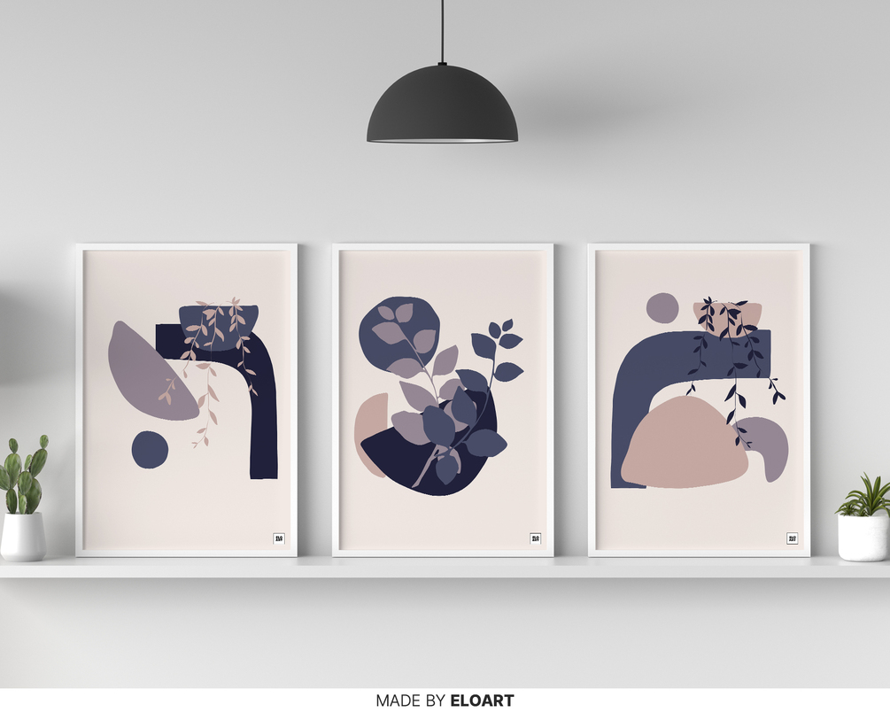 Minimalist Fine Art Botanical Wall Prints, Modern Home Decor Artwork ...